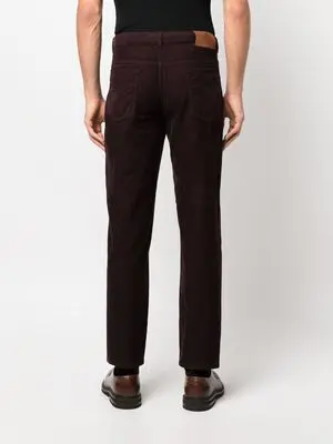 Brunello Cucinelli Logo-embroidered Corduroy Trousers
