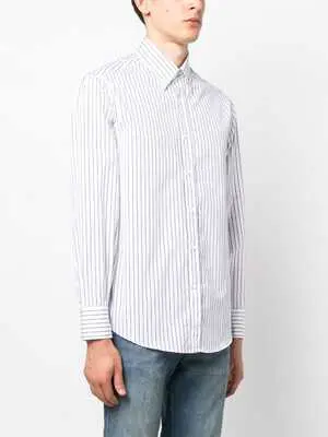 Brunello Cucinelli Striped Button-up Cotton Shirt