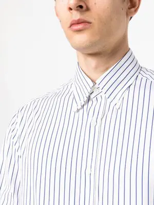 Brunello Cucinelli Striped Button-up Cotton Shirt