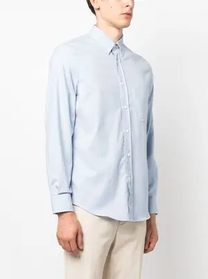 Brunello Cucinelli Long-sleeve Cotton Shirt