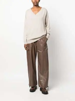 Brunello Cucinelli Sequin-embellished V-neck Jumper