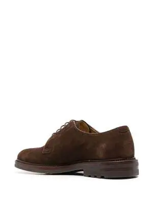 Brunello Cucinelli Lace-up Suede Derby Shoes - C8832 Brown