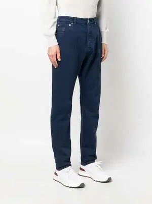 Brunello Cucinelli Slim-cut Cotton Jeans - Blue