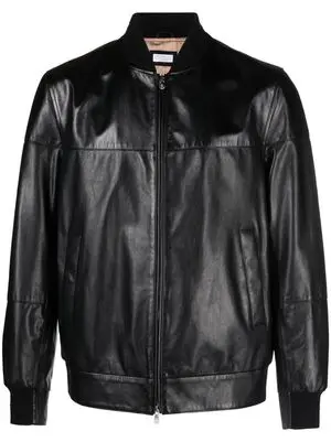 Brunello Cucinelli Leather Bomber Jacket