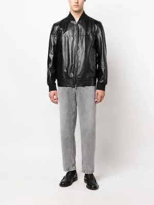 Brunello Cucinelli Leather Bomber Jacket