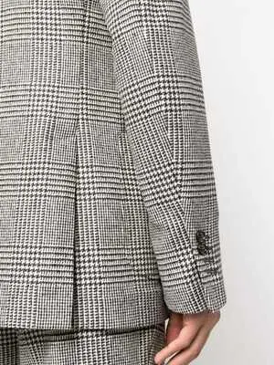Brunello Cucinelli Checked Double-breasted Wool Blazer