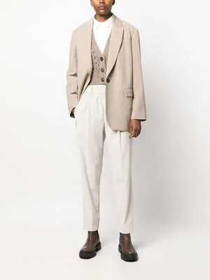 Brunello Cucinelli Single-breasted Button-fastening Jacket - Brown