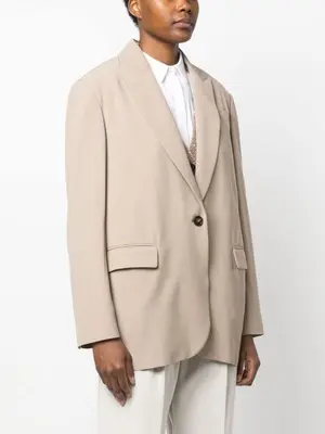 Brunello Cucinelli Single-breasted Button-fastening Jacket - Brown
