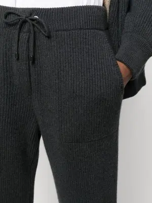 Brunello Cucinelli Ribbed-knit Cashmere Track Pants