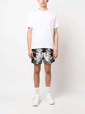 Amiri Floral Print Silk Track Shorts
