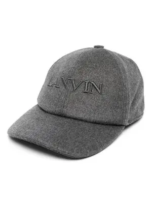LANVIN Embroidered-logo Wool Felt Cap