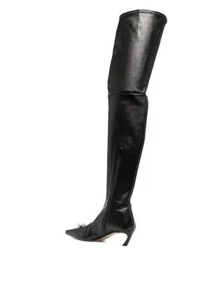 LANVIN Swing Crystal-embellished Thigh-high Boots