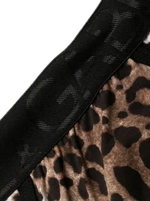Dolce & Gabbana Leopard-print Stretch-cotton Boxers - Brown
