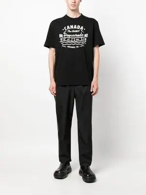 Dsquared2 Logo-print Cotton T-shirt - Black