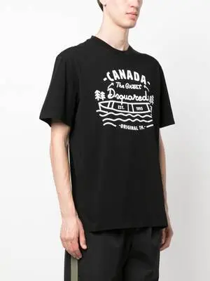 Dsquared2 Logo-print Cotton T-shirt - Black
