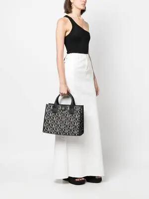 Dkny Monogram-jacquard Tote Bag