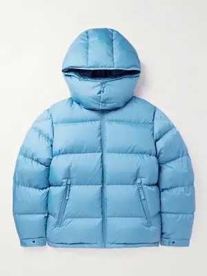 Moncler 7 Frgmt Hiroshi Fujiwara Acanthus Quilted Shell Hooded Down Jacket - Blue