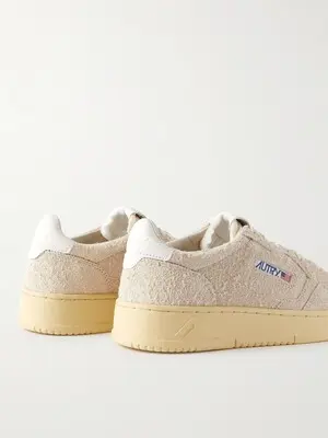 AUTRY Medalist Leather-trimmed Textured-suede Sneakers