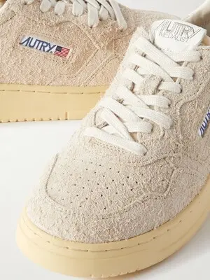 AUTRY Medalist Leather-trimmed Textured-suede Sneakers