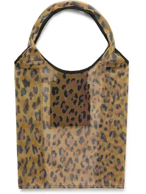 Wacko Maria Speakeasy Packable Leopard-Print Mesh Tote Bag In