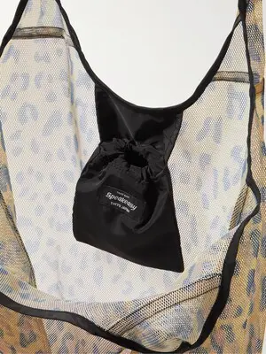 Wacko Maria Speakeasy Packable Leopard-Print Mesh Tote Bag In
