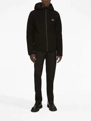 Dolce & Gabbana Logo-plaque Hooded Jacket - Black