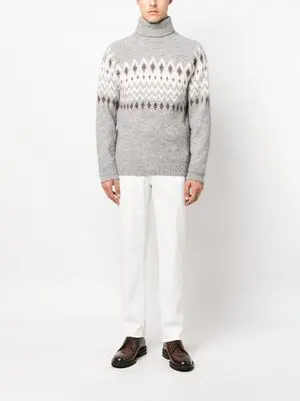Brunello Cucinelli Patterned Intarsia-knit Jumper