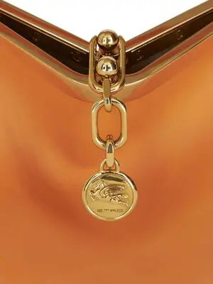 Etro Vela Leather Shoulder Bag - Orange