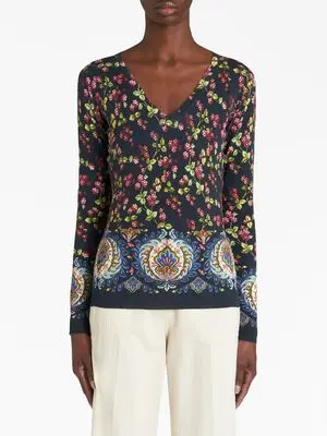 Etro Floral-print Knitted Top