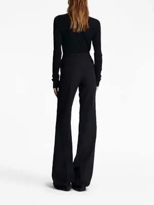 Balmain Wool Flared Trousers - Black