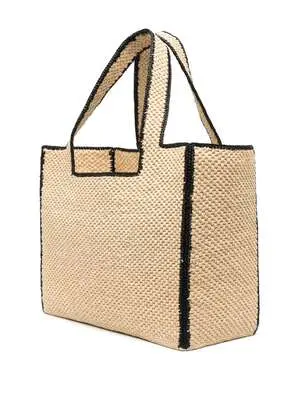 Loewe Logo-lettering Raffia Tote