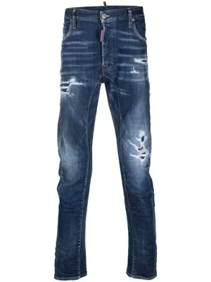 Dsquared2 Ripped Slim-fit Jeans - Blue