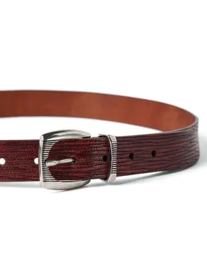 Brunello Cucinelli Leather Belt With Ardillon Buckle