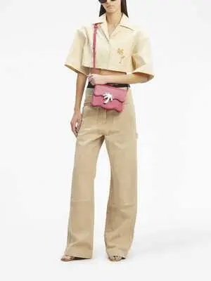 Palm Angels Mid-rise Straight-leg Trousers - Neutrals
