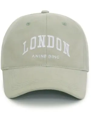 ANINE BING Logo-embroidered Cotton Baseball Cap