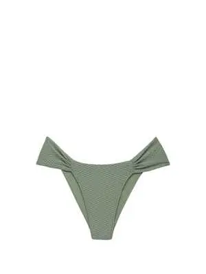 ANINE BING Naya High-cut Bikini Bottom - Green