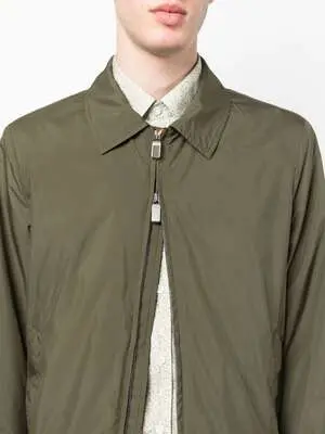 Canali Goatskin Zip-up Shirt Jacket