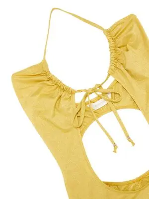 Palm Angels Glittered Cut-out Swimsuit