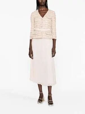 SELF-PORTRAIT Fully-pleated Flared Dress