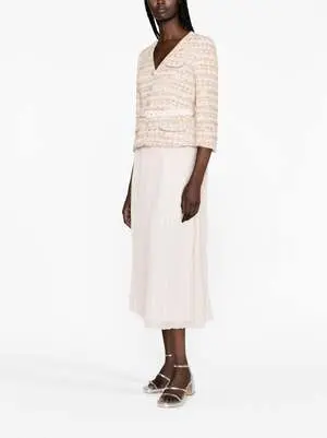 SELF-PORTRAIT Fully-pleated Flared Dress