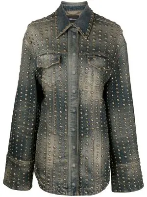 Blumarine Stud-design Denim Jacket