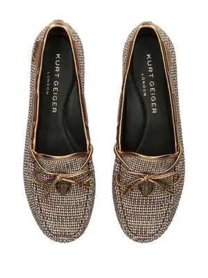 Kurt Geiger Eagle Leather Moccasins - Neutrals