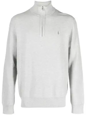 Polo Ralph Lauren Half-zip Piqué Jumper - Grey