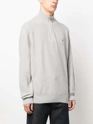 Polo Ralph Lauren Half-zip Piqué Jumper - Grey