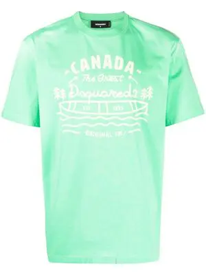 Dsquared2 Logo-print Cotton T-shirt - Green