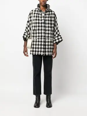 CHARLOTT Check-pattern Crop-sleeve Jacket