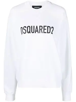 Dsquared2 Logo-print Cotton Sweatshirt - White