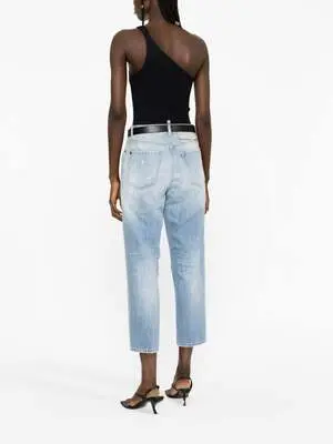 Dsquared2 Bleached-wash Cropped Jeans