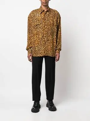 Moschino Leopard-print Long-sleeve Shirt