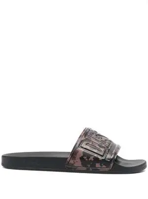 DIESEL® Logo-embossed Camouflage Slides